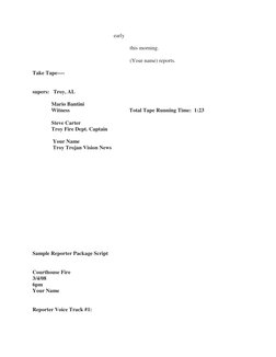 TV News Story Format Examples | PDF | Voice Over | Mass Media