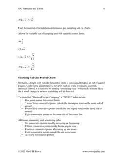SPC Calculations | PDF | Standard Deviation | Statistical Theory
