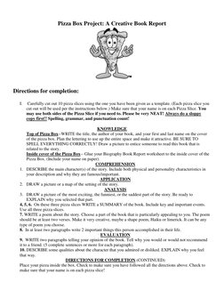 Pizza Box Book Report Instructions | PDF | Paragraph