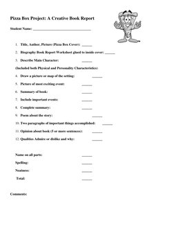 Pizza Box Book Report Instructions | PDF | Paragraph
