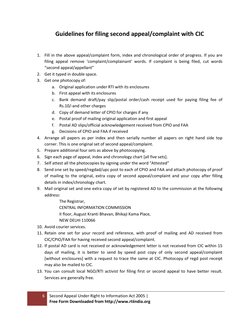 RTI Second Appeal Form Guide | PDF | Mail | Complaint