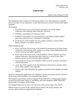 NASA Standard 8739.4: Wiring Guidelines | PDF