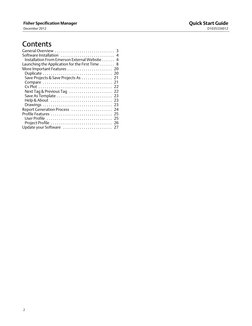 Fisher Specification Manager User Manual | PDF