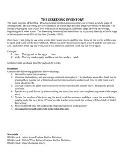 DSA Developmental Spelling Assessment | PDF | Linguistics | Semiotics