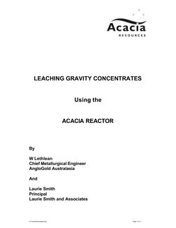 Acacia Reactor for Gold Recovery | PDF | Mill (Grinding) | Gold