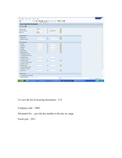 Creating Recurring Documents in SAP FBD1 | PDF | Finance & Money ...