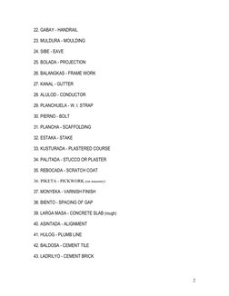 Filipino Construction Terminology Guide | PDF | Framing (Construction ...