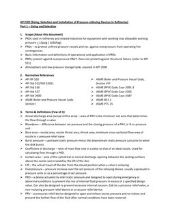 API 520 Part 1: PRD Sizing & Selection | PDF | Lift (Force) | Valve
