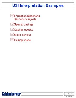 USIT Logging Tool: Cement Evaluation | PDF | Casing (Borehole) | Gases