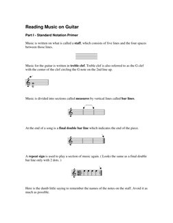 Guitar Standard Notation Basics | PDF