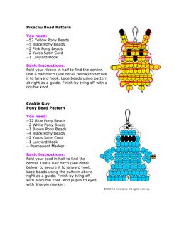 Free Pony Bead Animal Patterns | PDF | Knot | Nature