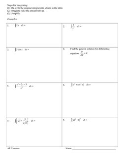 Antiderivatives and Integration Techniques | PDF | Summation | Integral