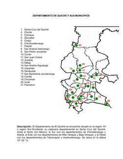 Mapa de Quiché y sus 21 municipios | PDF | Guatemala | Geografía