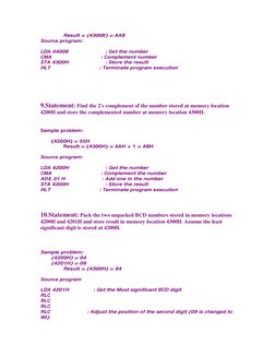 8085 Assembly Language Program Examples | PDF | Pointer (Computer ...
