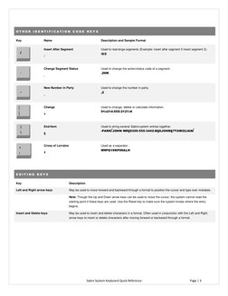 Sabre Keyboard Functions Overview | PDF | Cursor (User Interface ...