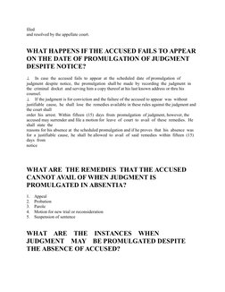 Promulgation of Judgment Explained | PDF | Judgment (Law) | Bail