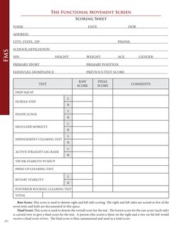 FMS Scoring Criteria Overview | PDF | Anatomical Terms Of Motion ...