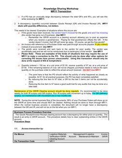 MR11 Transaction Overview in SAP | PDF | Invoice | Receipt