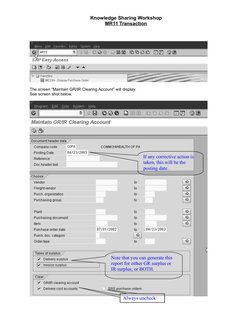 MR11 Transaction Overview in SAP | PDF | Invoice | Receipt