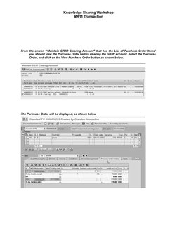 MR11 Transaction Overview in SAP | PDF | Invoice | Receipt