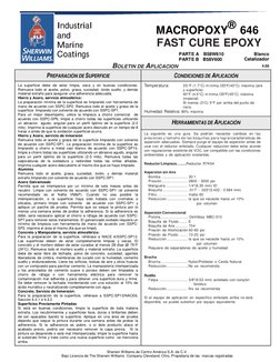 MACROPOXY 646 Fast Cure Epoxy Español | PDF | Pintar | Hormigón