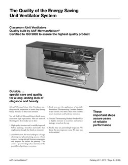 Aaf-Hermannelson Self-Contained Classroom Unit Ventilators: Catalog ...