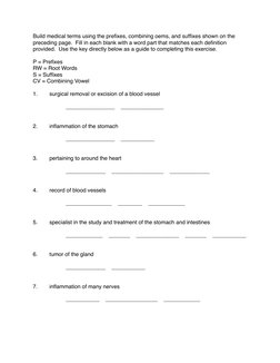 Medical Terminology Practice Worksheet | PDF | Medical Specialties ...