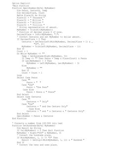 Spell Number Function for Excel | PDF | Microsoft Excel | Computer Programming