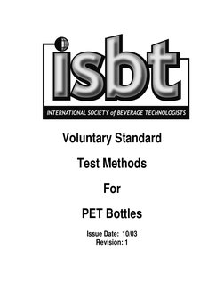 PET Bottle Testing Standards and Methods | PDF | Sodium Hydroxide ...