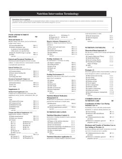 IDNT Terminology Overview 2023 | PDF | Nutrition | Diet & Nutrition
