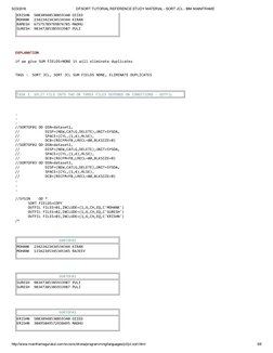 Dfsort Tutorial Reference Study Material - Sort JCL - Ibm Mainframe ...