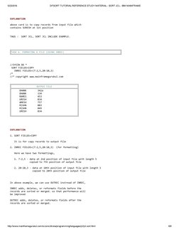 Dfsort Tutorial Reference Study Material - Sort JCL - Ibm Mainframe ...