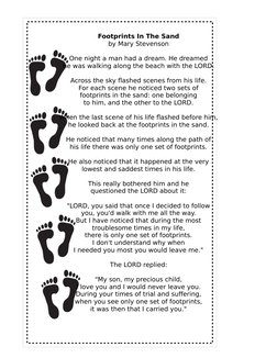 Free Printable Footprints Poem | PDF