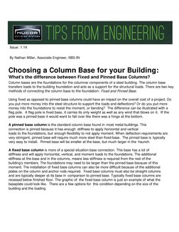 Fixed vs Pinned Column Bases Explained | PDF | Column | Stiffness