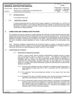 Aramco GI 2.710: Completion Standards | PDF | Project Management ...