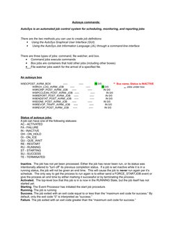 Autosys Command Guide and Job Status | PDF | Command Line Interface ...