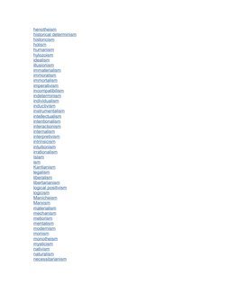 Comprehensive List of Philosophical Isms | PDF | Materialism ...