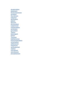 Comprehensive List of Philosophical Isms | PDF | Materialism ...