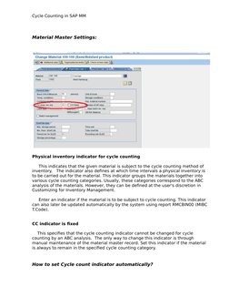 SAP MM Cycle Counting Process Guide | PDF | Inventory | Business