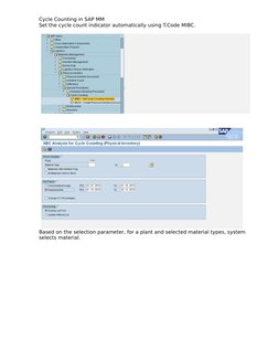 SAP MM Cycle Counting Process Guide | PDF | Inventory | Business