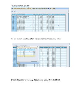 SAP MM Cycle Counting Process Guide | PDF | Inventory | Business