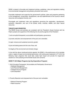 DENR Functions and Responsibilities | PDF | Resource | Conservation Biology