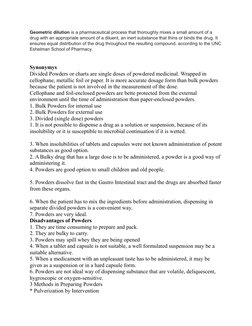 Geometric Dilution in Pharmacy Explained | PDF | Tablet (Pharmacy ...