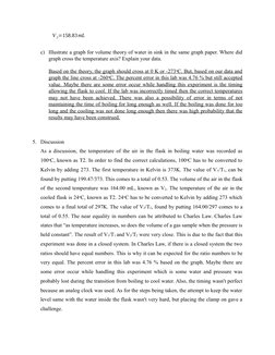 Charles Law Experiment Lab Report | PDF | Temperature | Gases