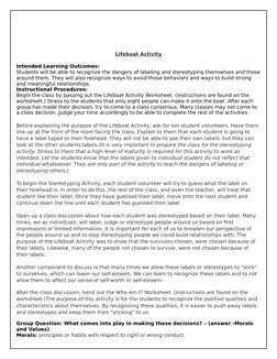 Lifeboat Activity: Values and Decisions | PDF | Substance Abuse ...