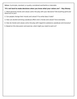Lifeboat Activity: Values and Decisions | PDF | Substance Abuse ...