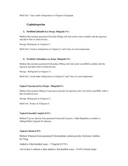 Fortified Antibiotic Eye Drops Guide | PDF | Medical Treatments | Drugs
