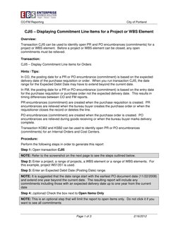 CJI5: Commitment Line Items Guide | PDF | Financial Transaction ...