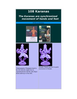 Overview of 108 Karanas in Bharatanatyam | PDF | Hand | Foot
