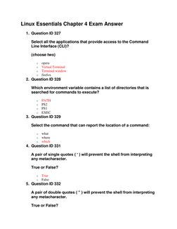 Linux Essentials Chapter 4 Exam Guide | PDF | Command Line Interface ...
